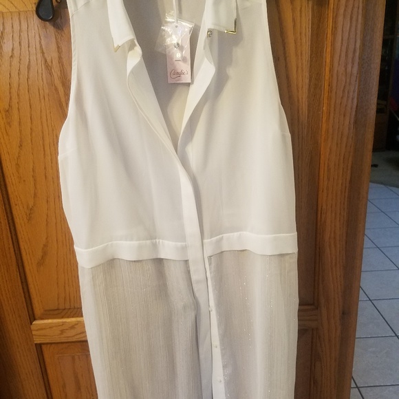 Candie's | Tops | Candies Sleeveless Sheer White Top | Poshmark